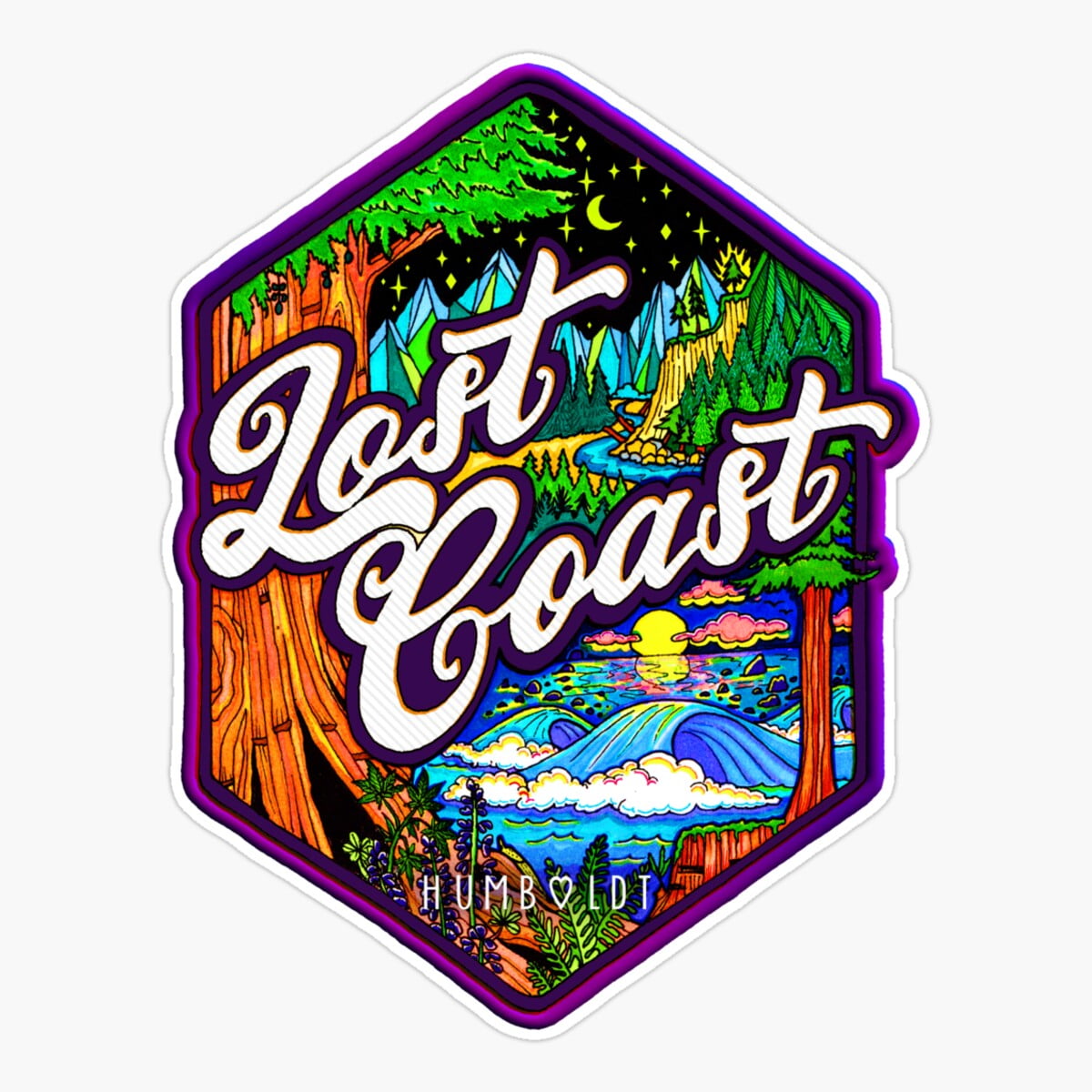 Onim Lost Coast Sticker, Phone Decal Water Bottle Stickers Car Decals ...