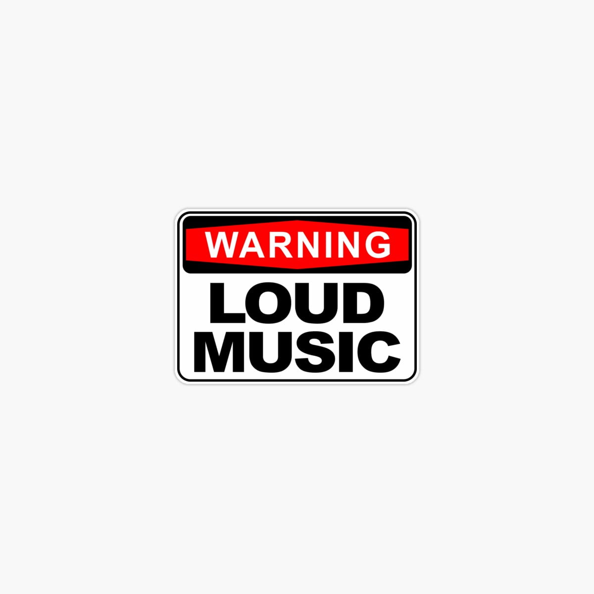 Onim Loud Music, Funny Warning Sign Sticker, Phone Decal Water Bottle ...