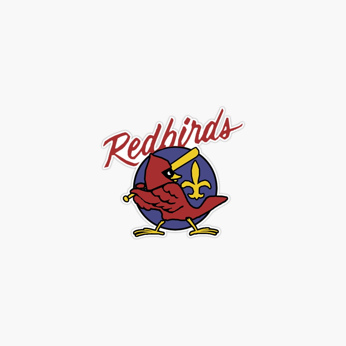 Onim Louisville Redbirds Vintage Minor League Baseball Sticker, Phone ...