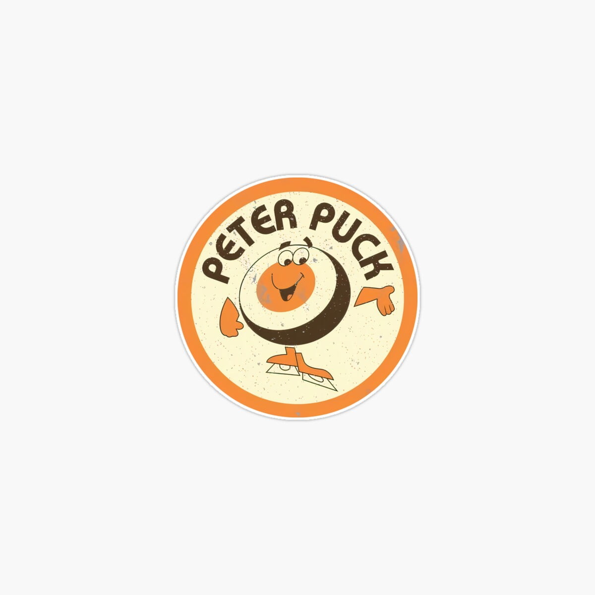 Onim Love Hockey Peter Design Puck Cartoon Character Sticker - Walmart.com