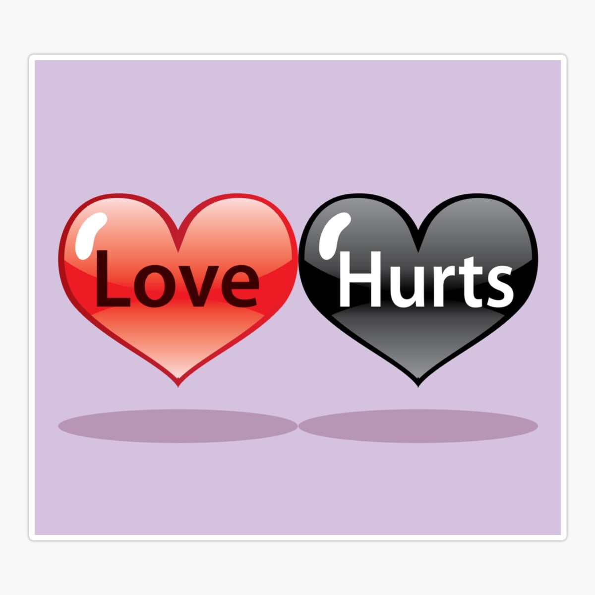Onim Love Hurts Sticker, Phone Decal Water Bottle Stickers Car Decals ...