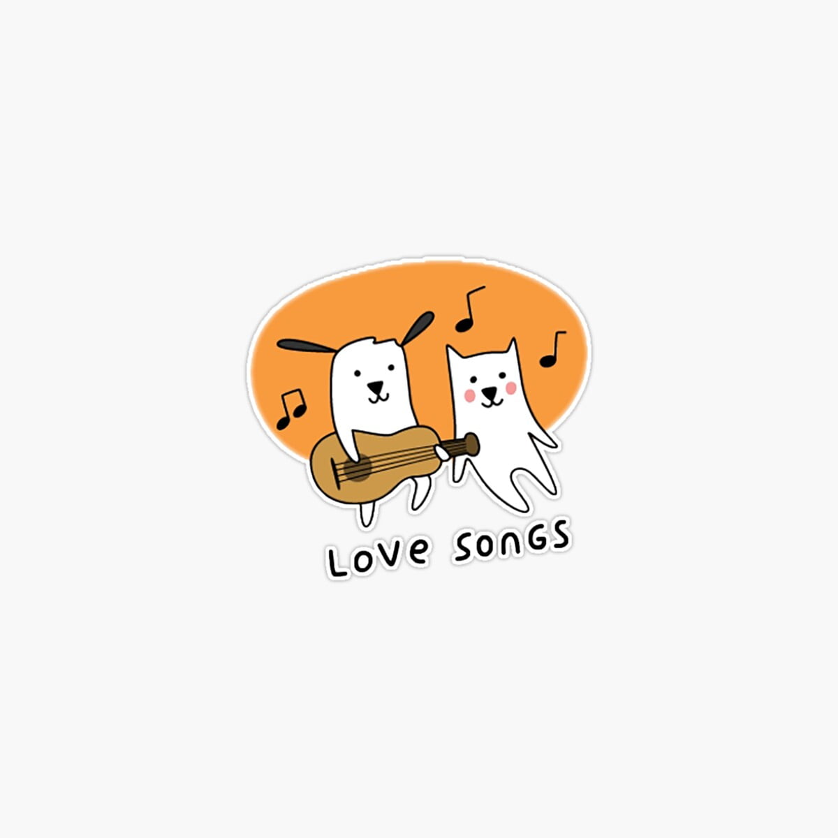 Onim Love Songs - Snapchat Cat And Dog Sticker, Phone Decal Water ...