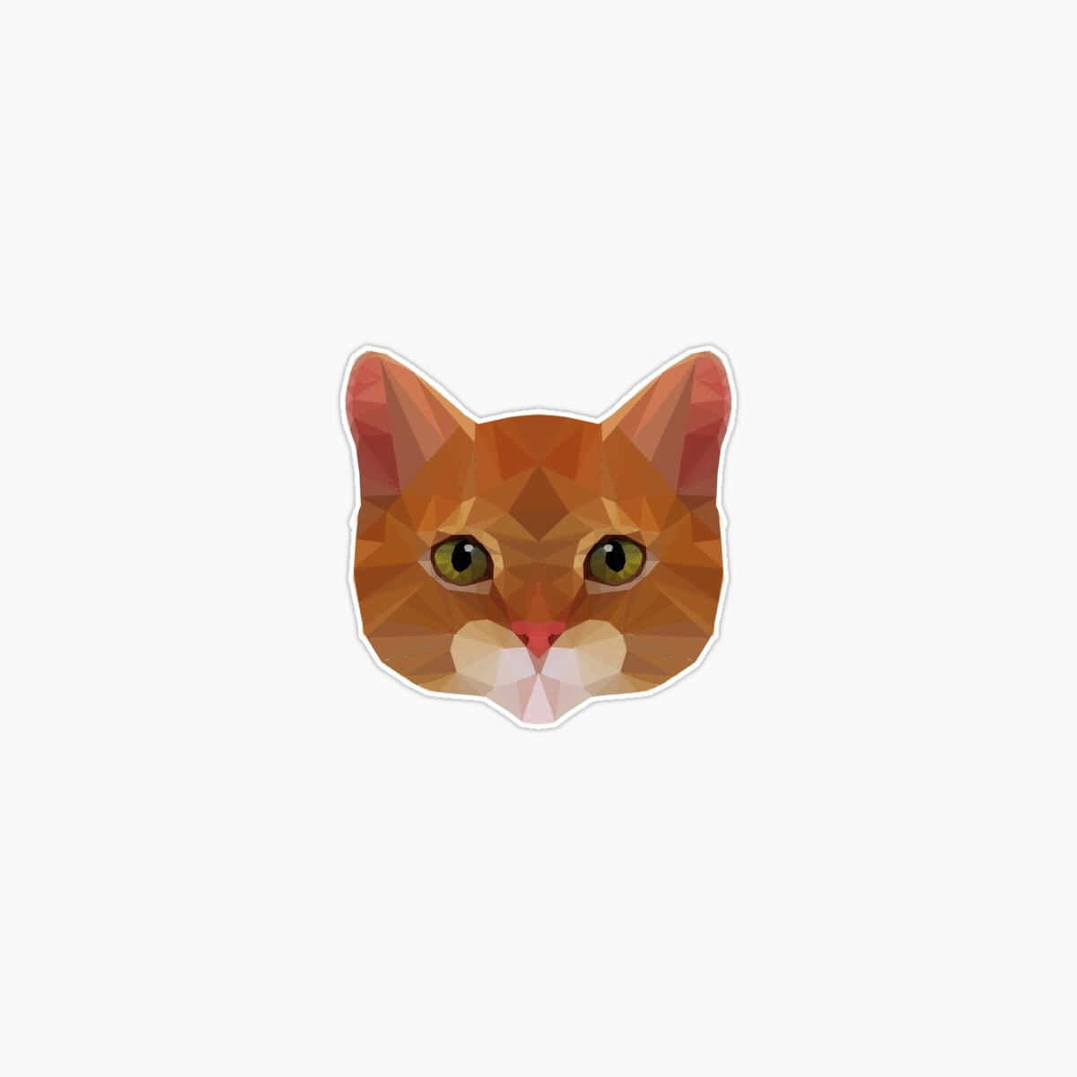 Onim Low-Poly Cat Geometric Sticker, Phone Decal Water Bottle Stickers ...