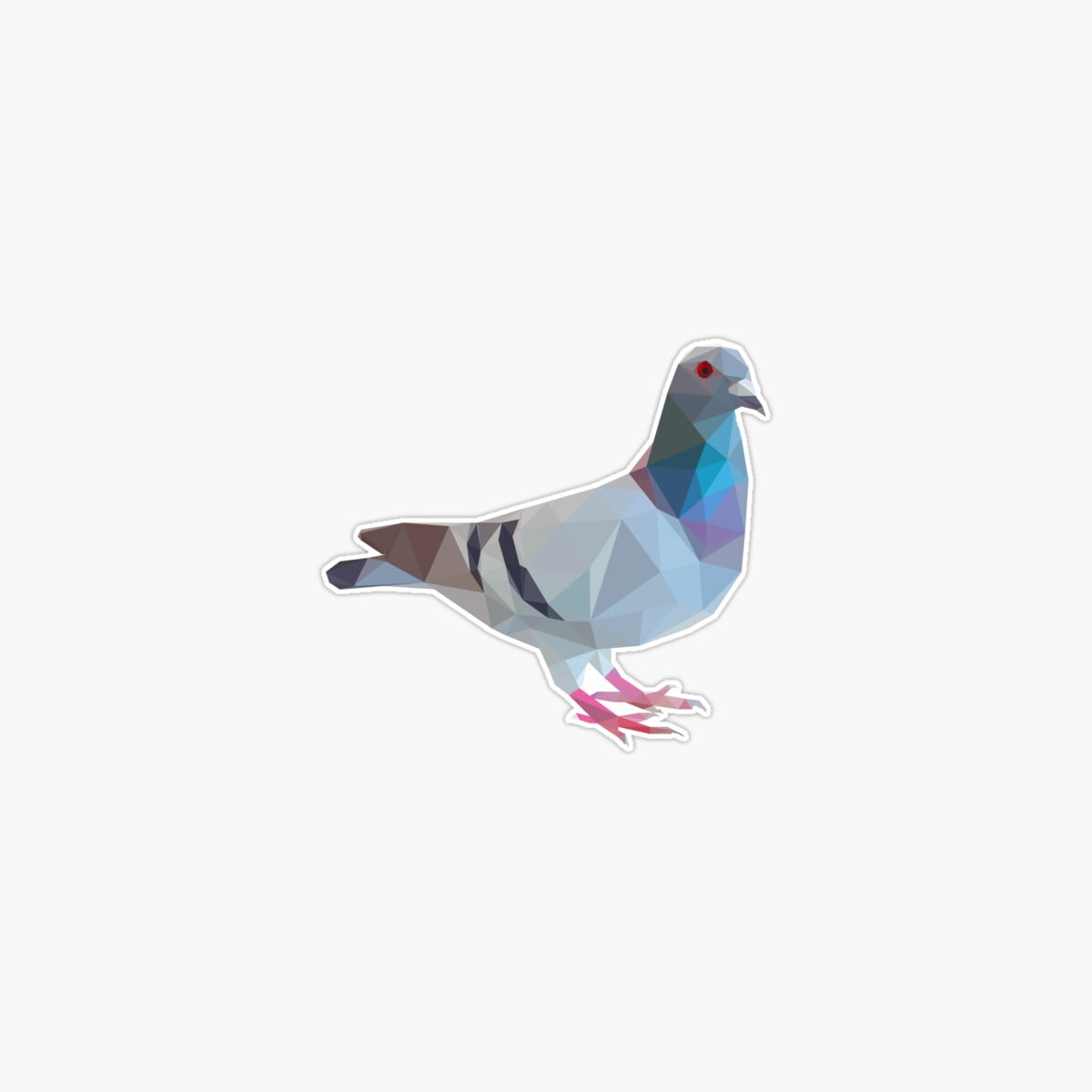 Onim Lowpoly Pigeon Sticker - Walmart.com