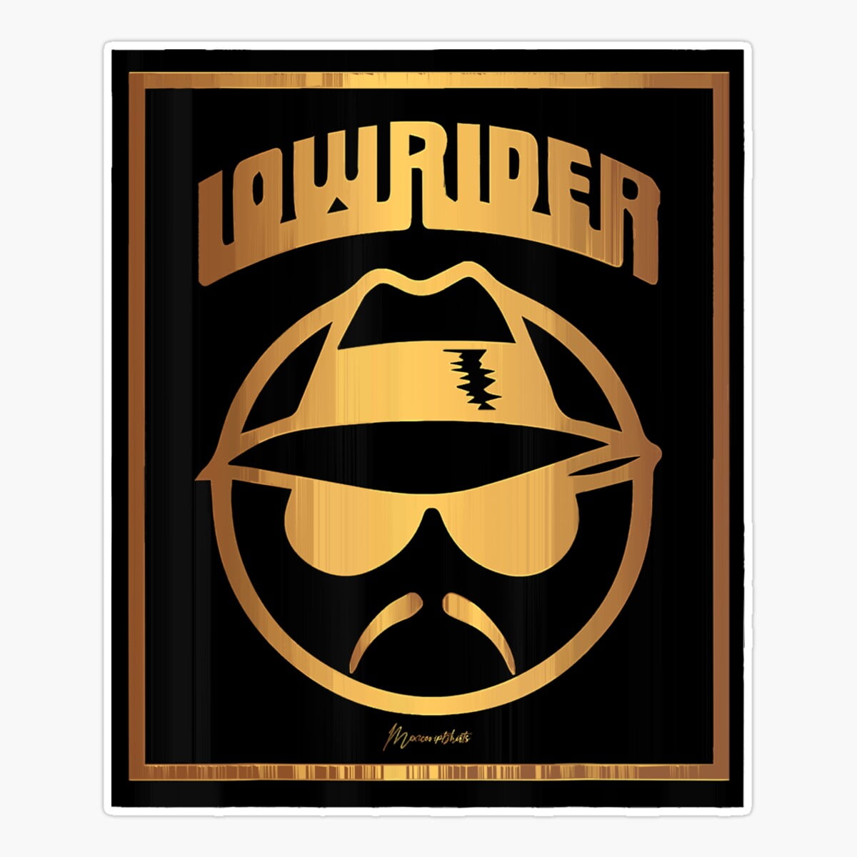 Onim Lowrider Gold T Shirt Sticker, Phone Decal Water Bottle Stickers ...