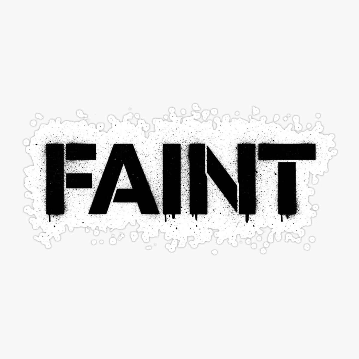 Onim Lp - Faint (Black Letters) - Stencil Graffiti Style Sticker, Phone ...