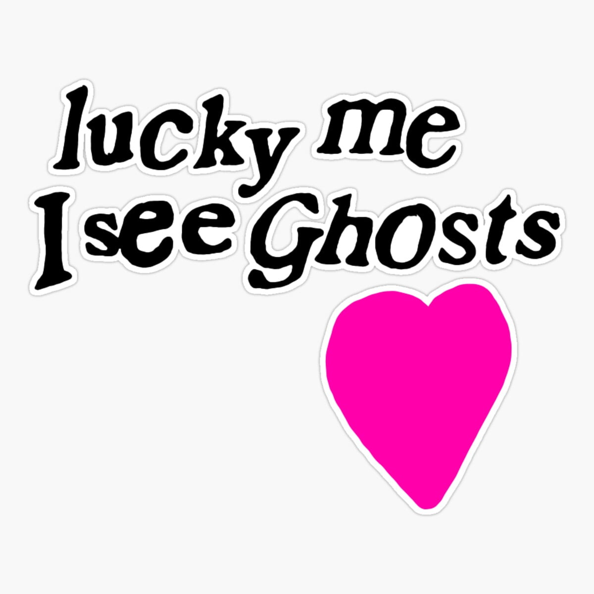 Onim Lucky Me I See Ghost Sticker, Phone Decal Water Bottle Stickers ...