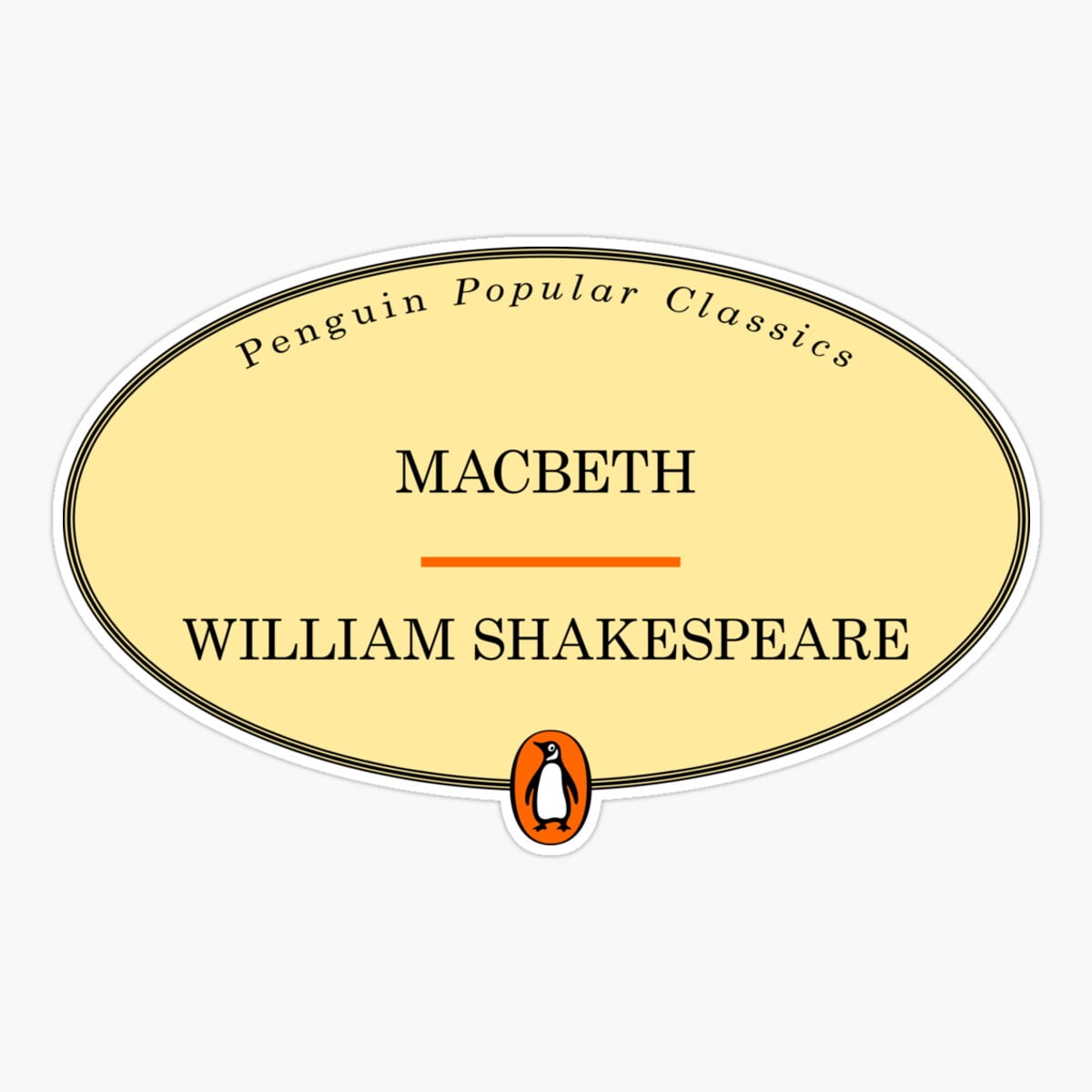 Onim Macbeth William Shakespeare Popular Classics Logo Sticker, Phone ...