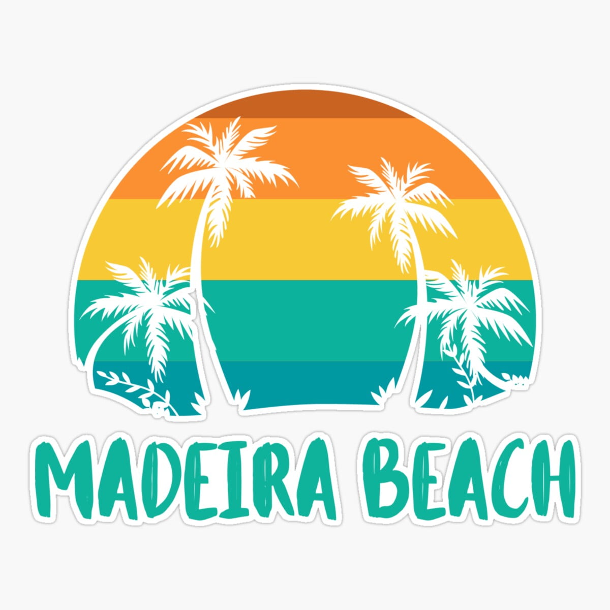 Onim Madeira Beach Florida Sticker, Phone Decal Water Bottle Stickers ...