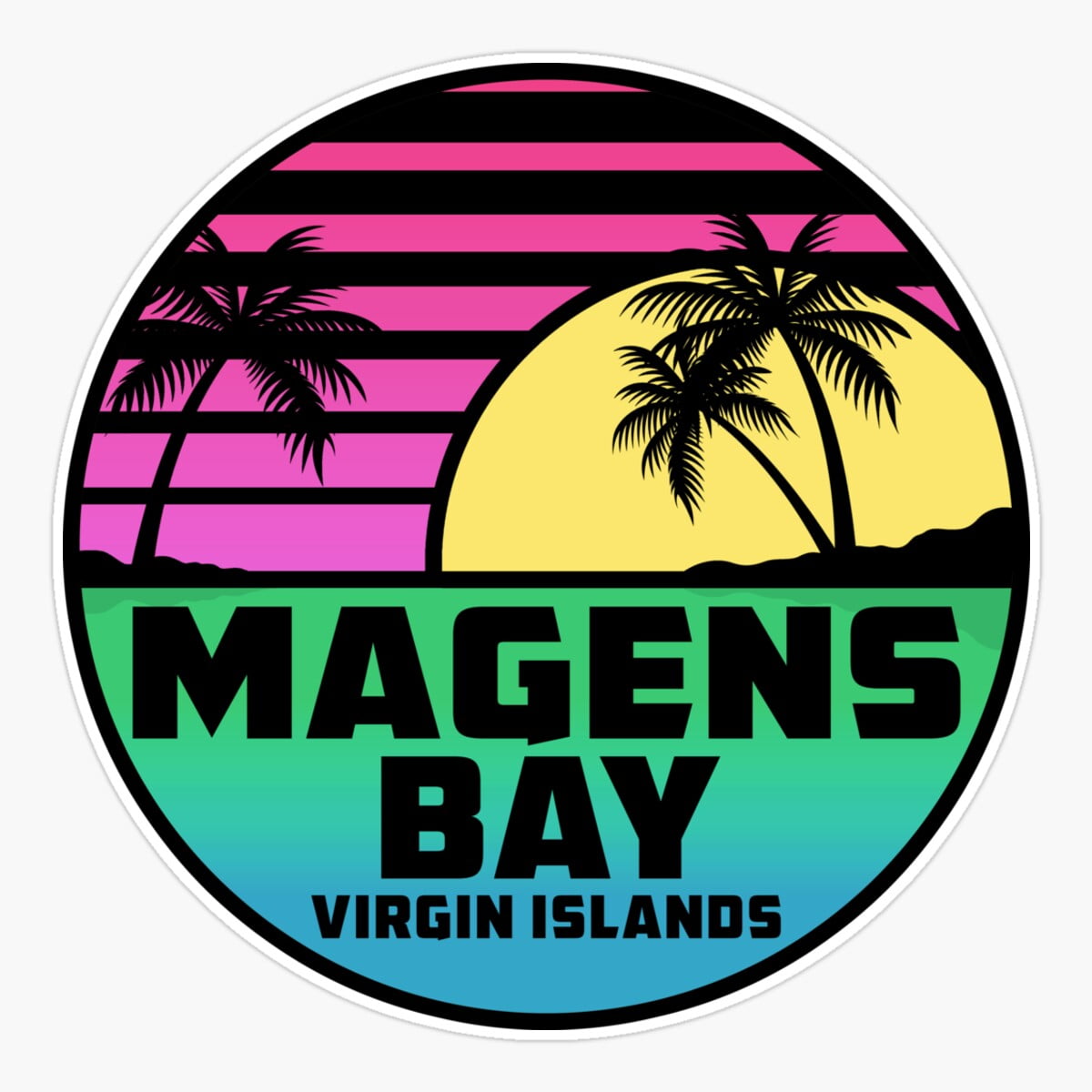 Onim Magens Bay Virgin Islands Saint Thomas Tropical Beach Surfing ...