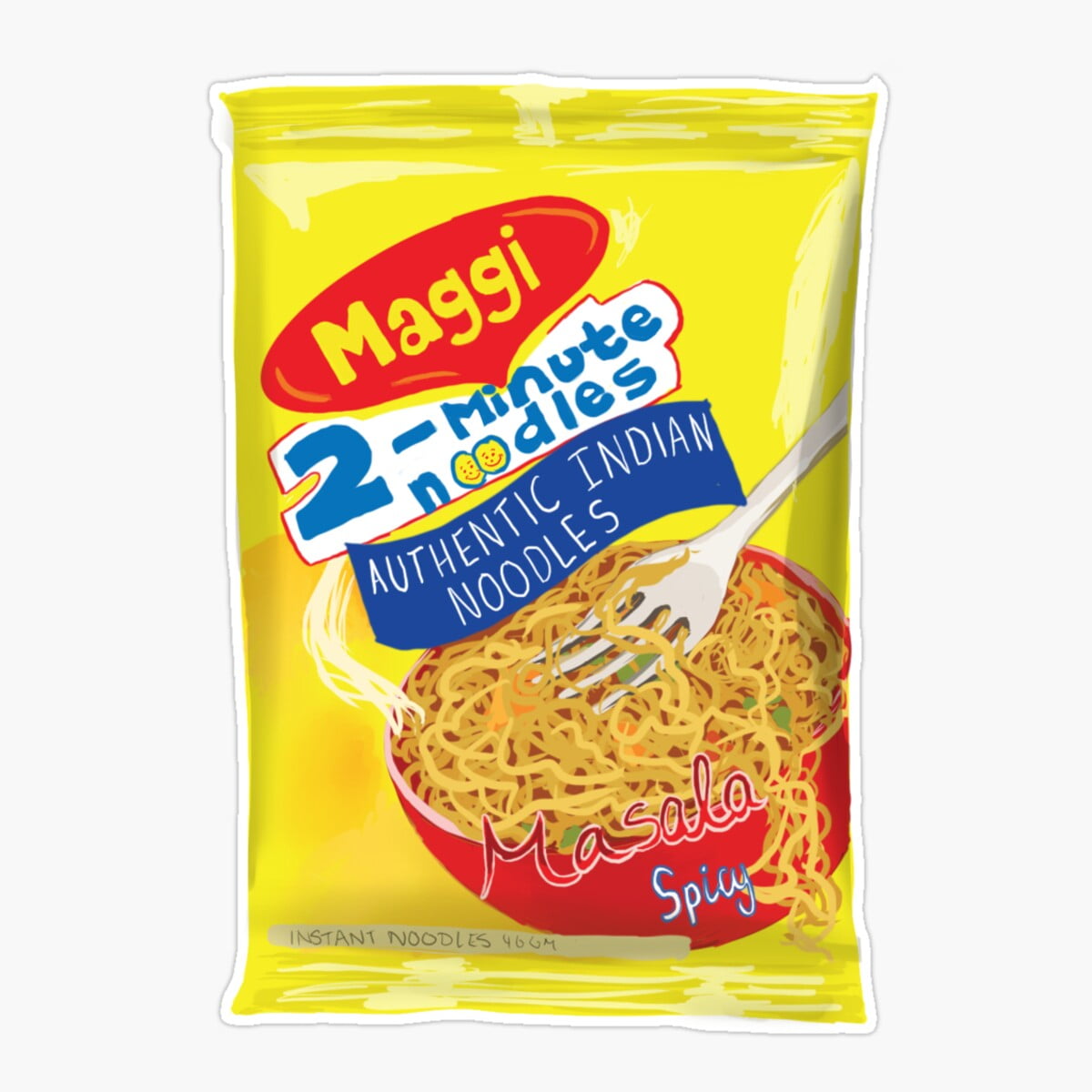 Onim Maggi Noodles Sticker Sticker, Phone Decal Water Bottle Stickers ...