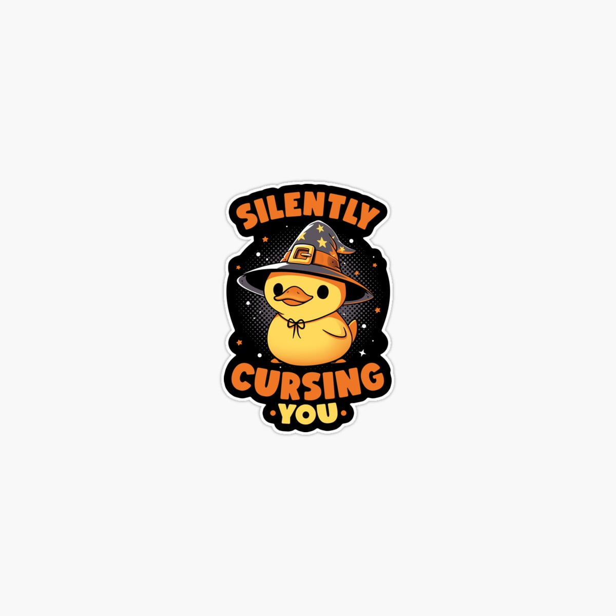 Onim Magical Cursing Duck - Kawaii Animal Sticker, Phone Decal Water ...