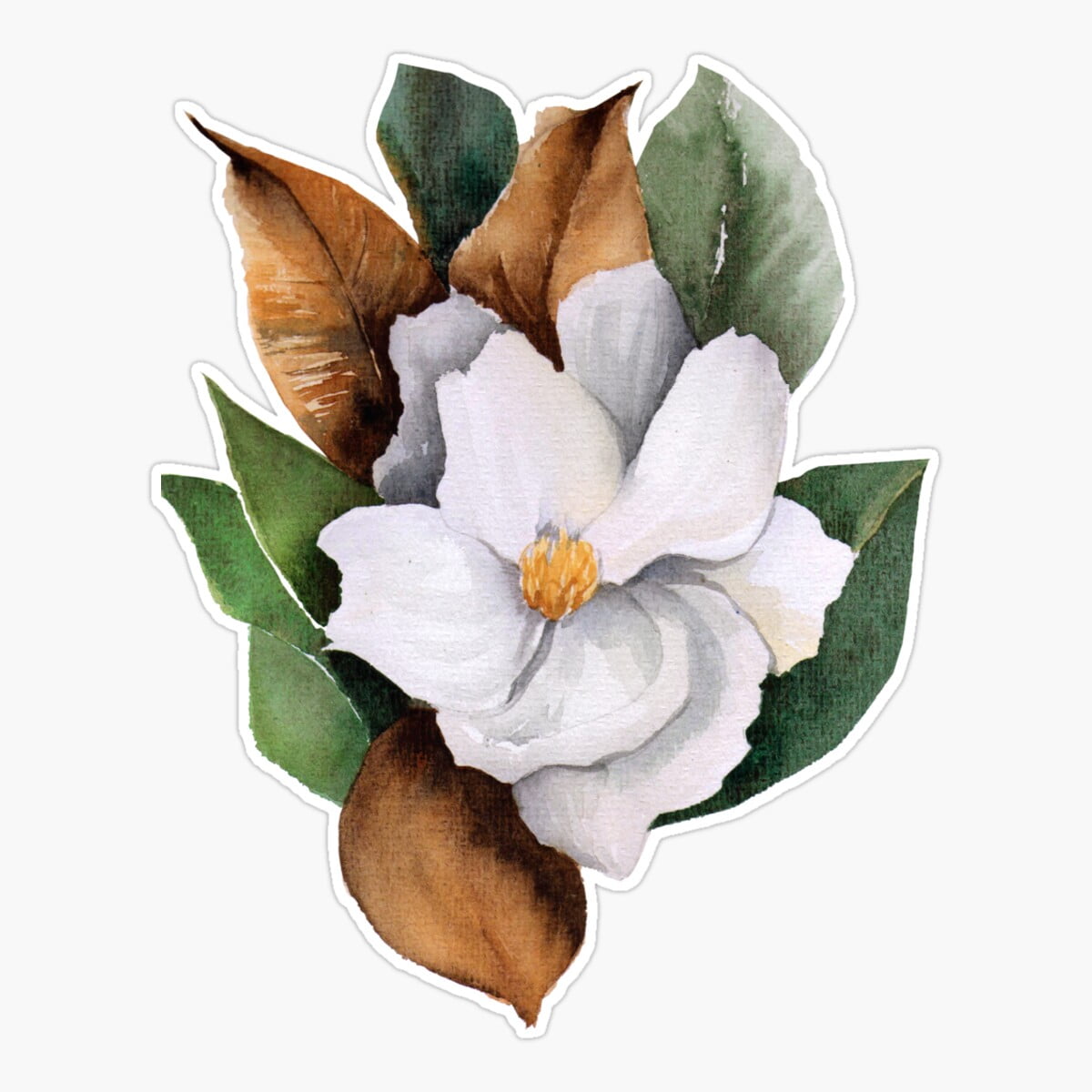 Onim Magnolia Sticker, Phone Decal Water Bottle Stickers Car Decals ...