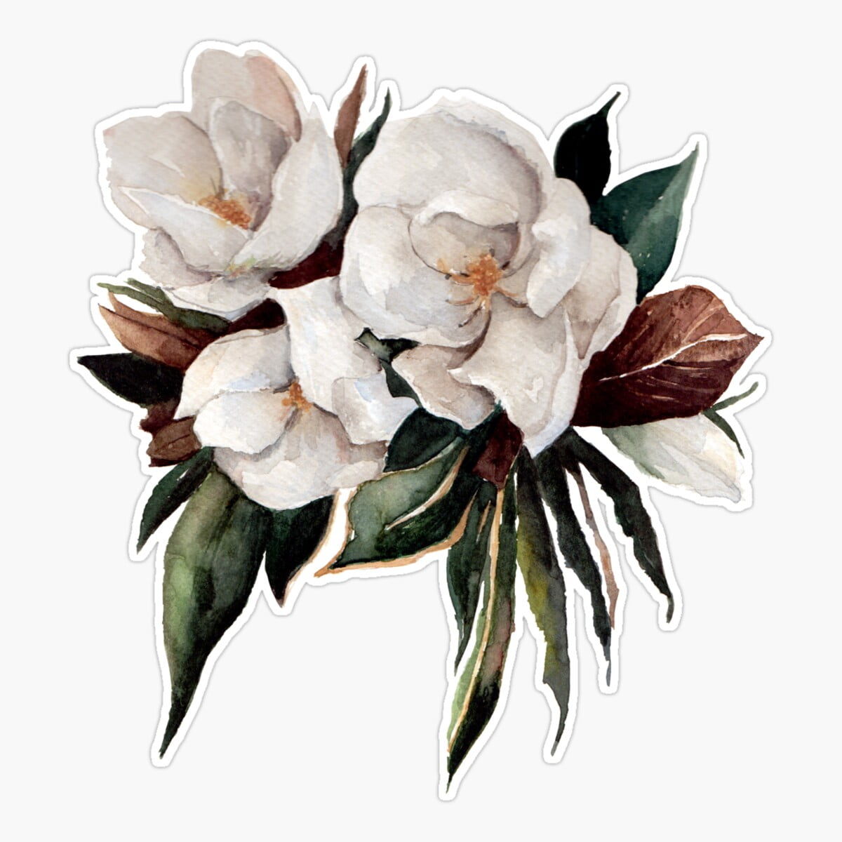 Onim Magnolia Sticker, Phone Decal Water Bottle Stickers Car Decals ...