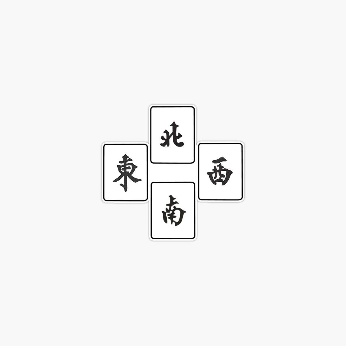 Onim Mahjong Tile Cardinal Directions Sticker - Walmart.com