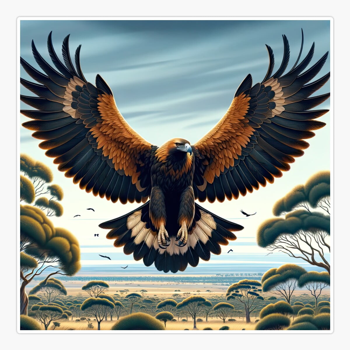 Onim Majestic Wedge-Tailed Eagle Artwork - Wildlife Inspired Print ...