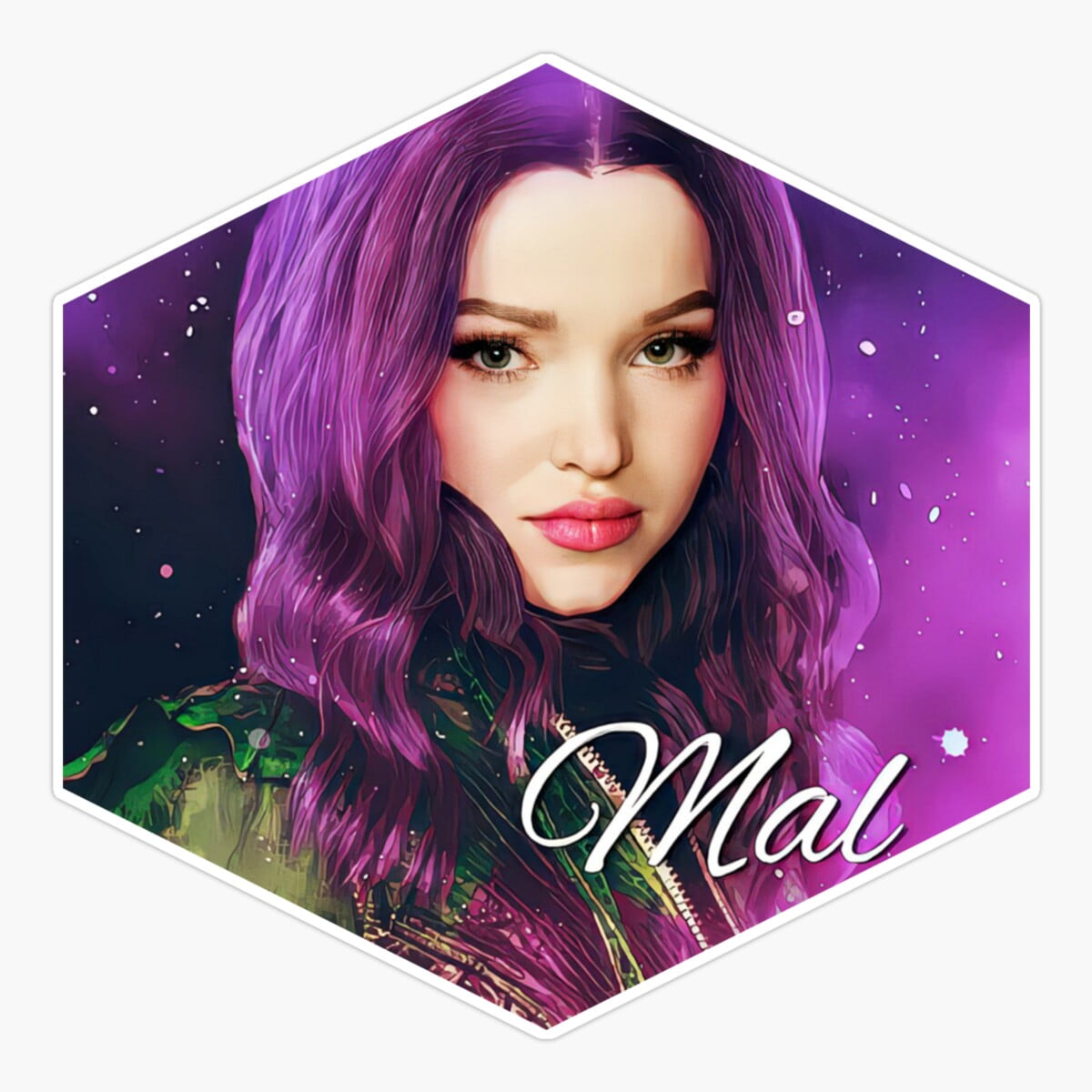 Onim Mal Purple Pink Princess - Descendants 3 Sticker, Phone Decal ...