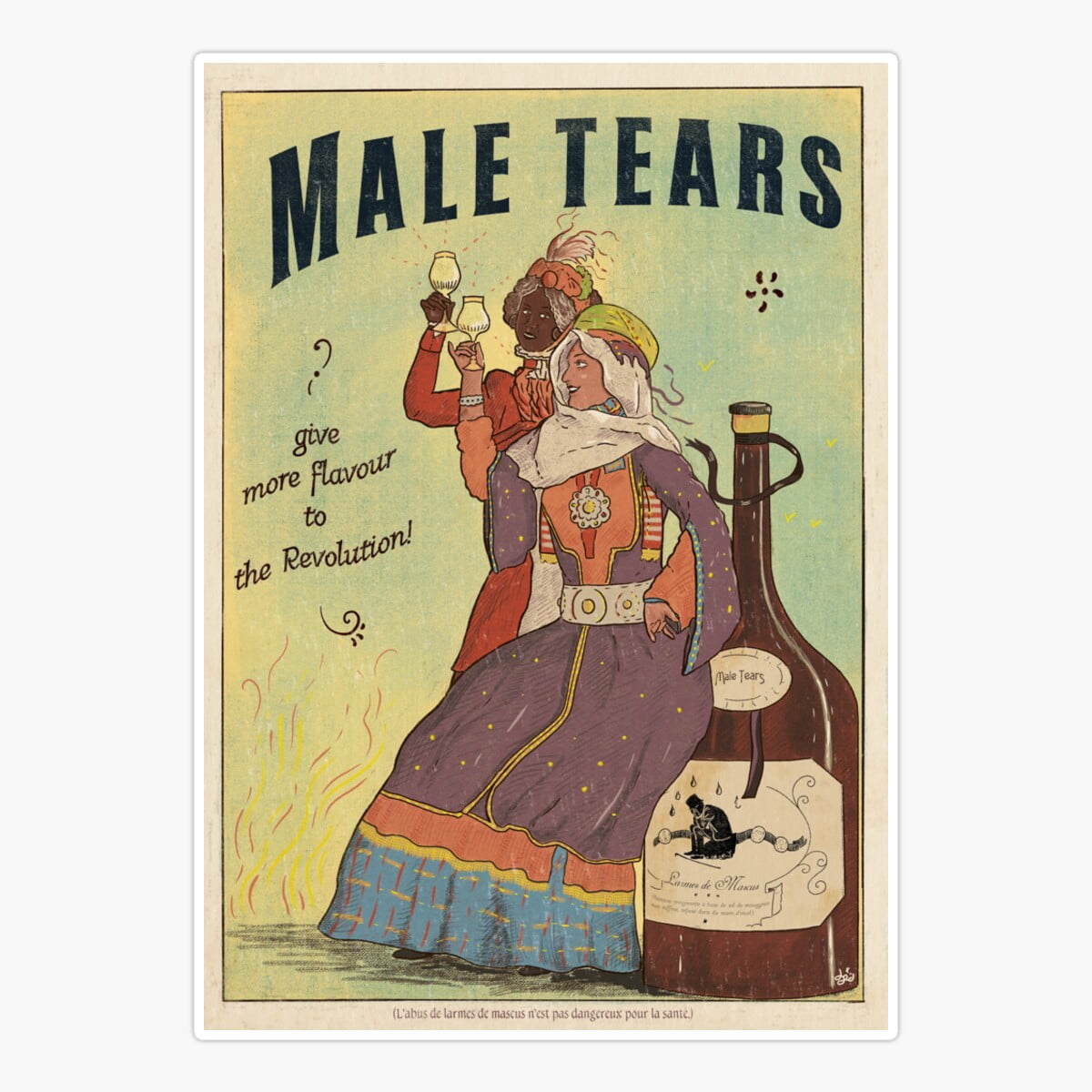 Onim Male Tears - Feminism & Revolution Sticker, Phone Decal Water Bottle Stickers Car Decals ...