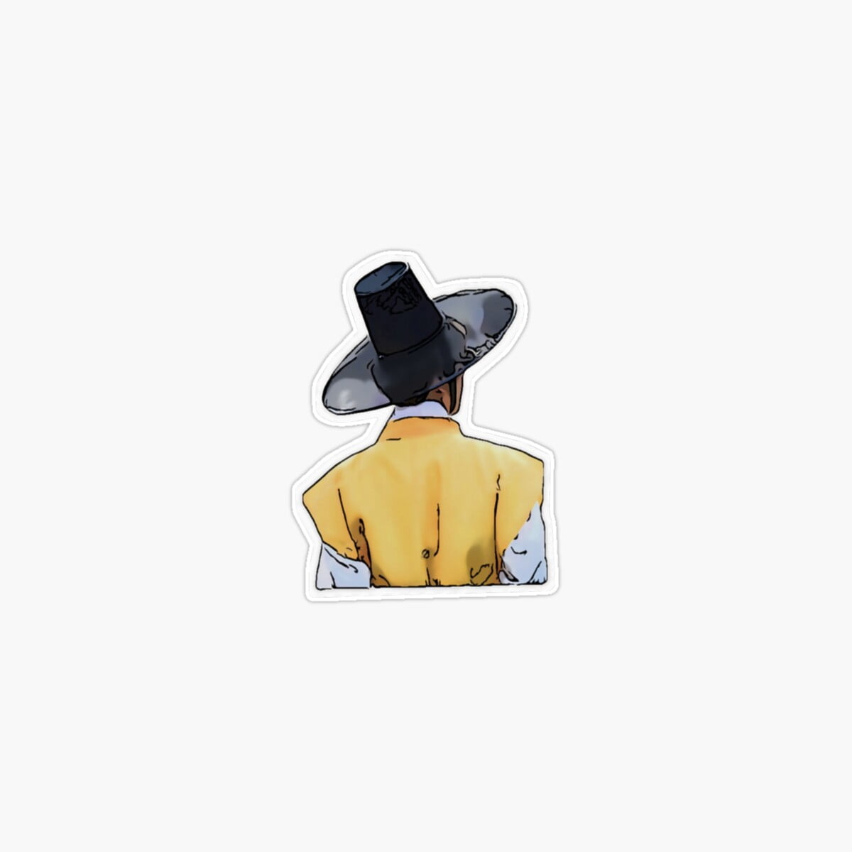 Onim Man in hanbok Sticker - Walmart.com