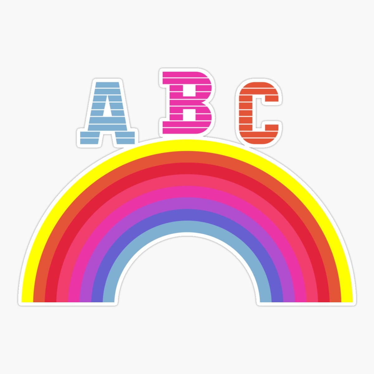 Onim Maniac - Abc Sticker, Phone Decal Water Bottle Stickers Car Decals ...