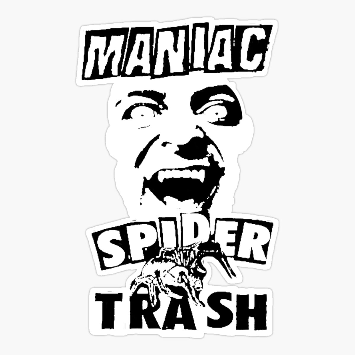 Onim Maniac Spider Trash: Maniac Logo Sticker, Phone Decal Water Bottle ...