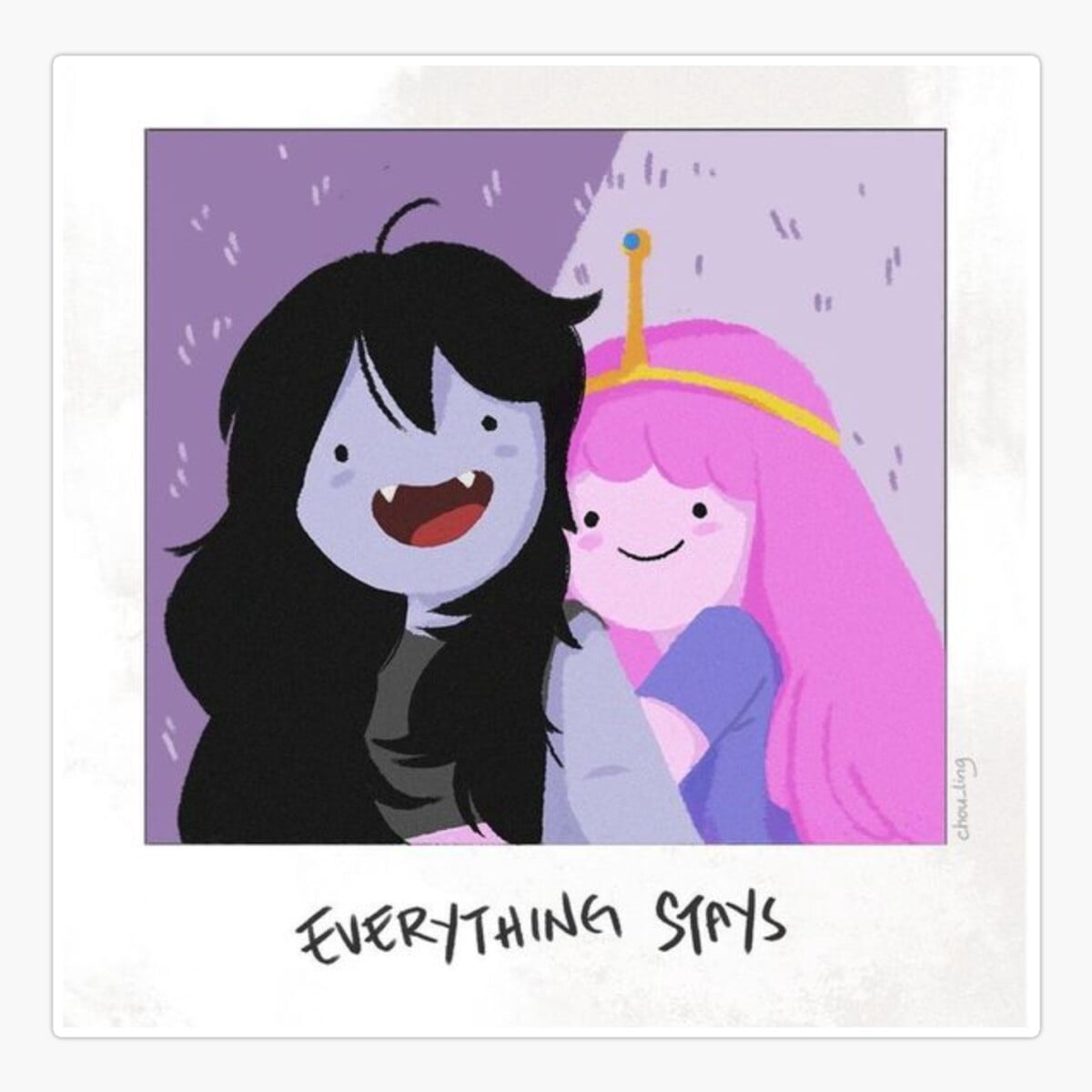 Onim Marceline And Bubblegum Sticker, Phone Decal Water Bottle Stickers ...