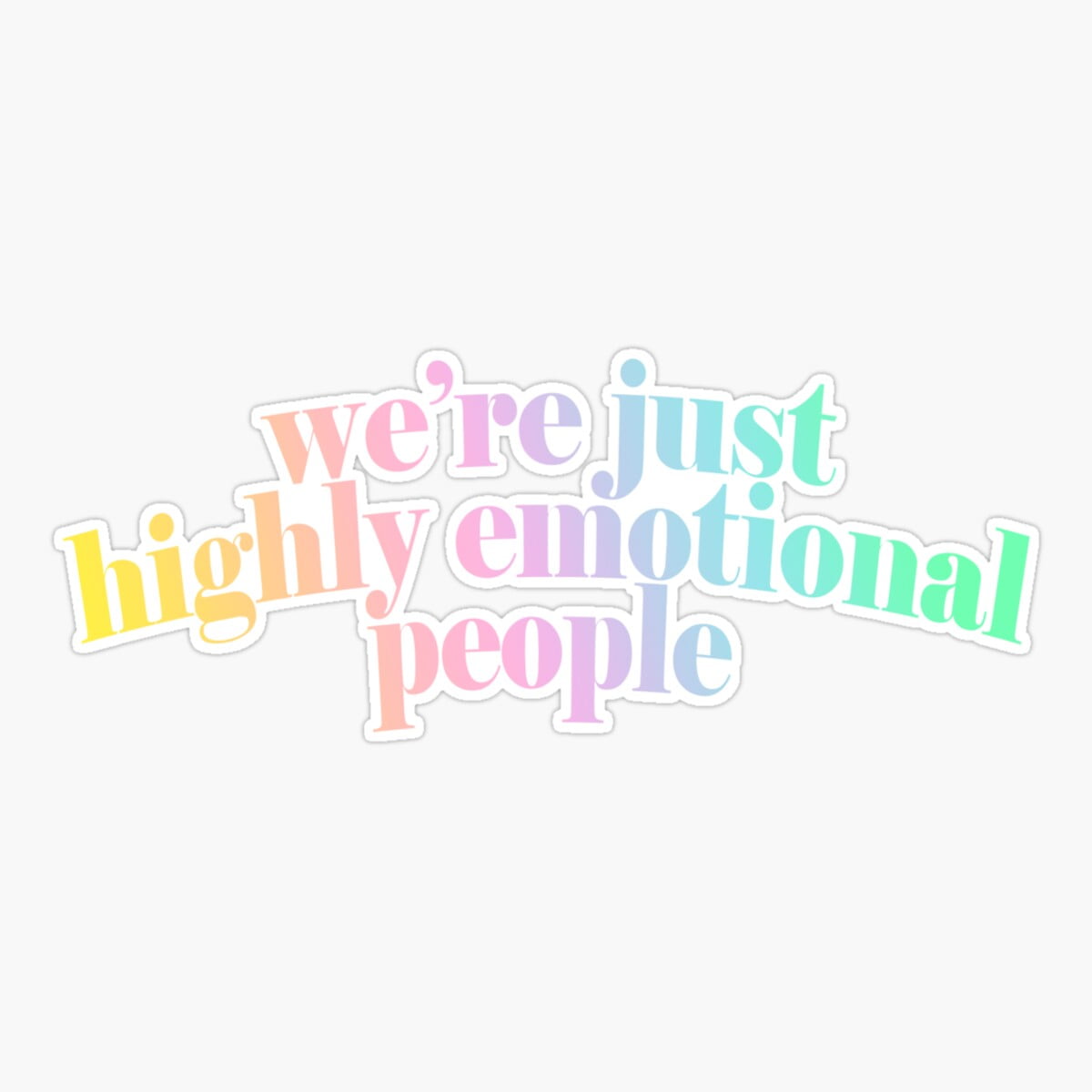 Onim Marina - Highly Emotional People Sticker, Phone Decal Water Bottle ...