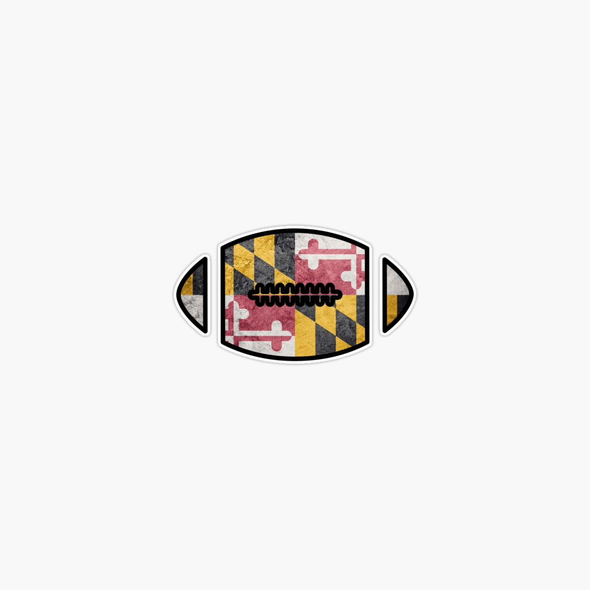 Onim Maryland Flag Football Sticker, Phone Decal Water Bottle Stickers ...