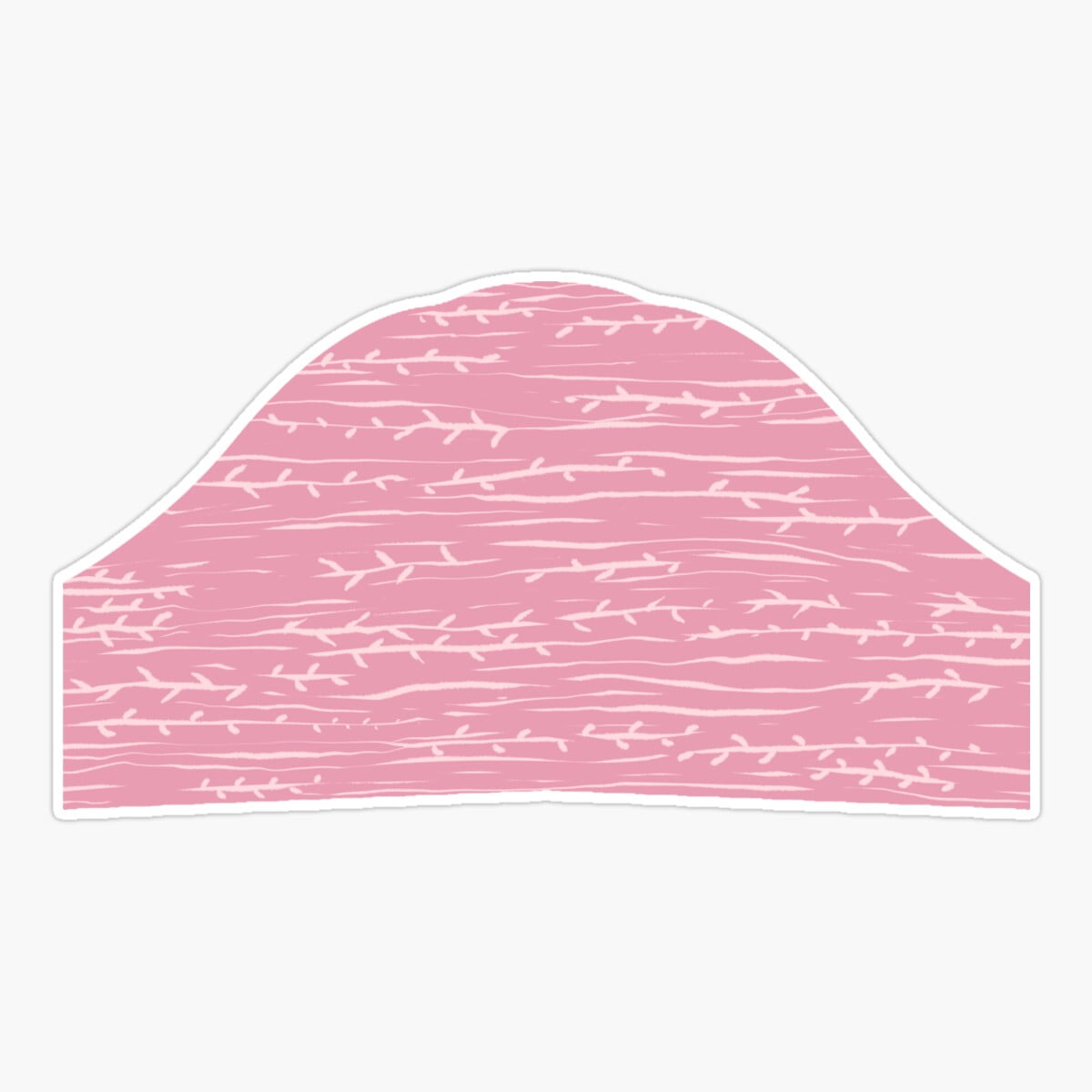 Onim Mask - Pink Aesthetic Botanical Pattern Sticker, Phone Decal Water ...