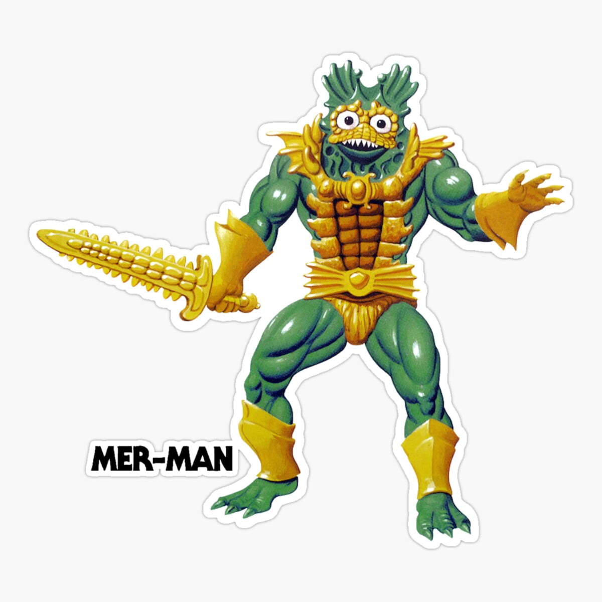 Onim Masters Of The Universe Vintage Toy Card Style Art - Mer Man ...