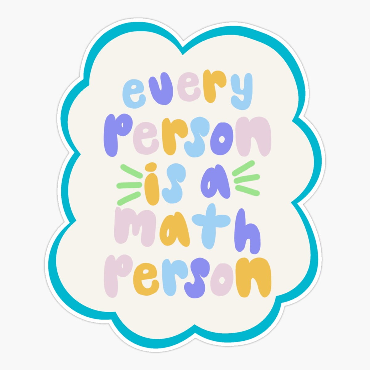 Onim Math Person! Sticker, Phone Decal Water Bottle Stickers Car Decals ...