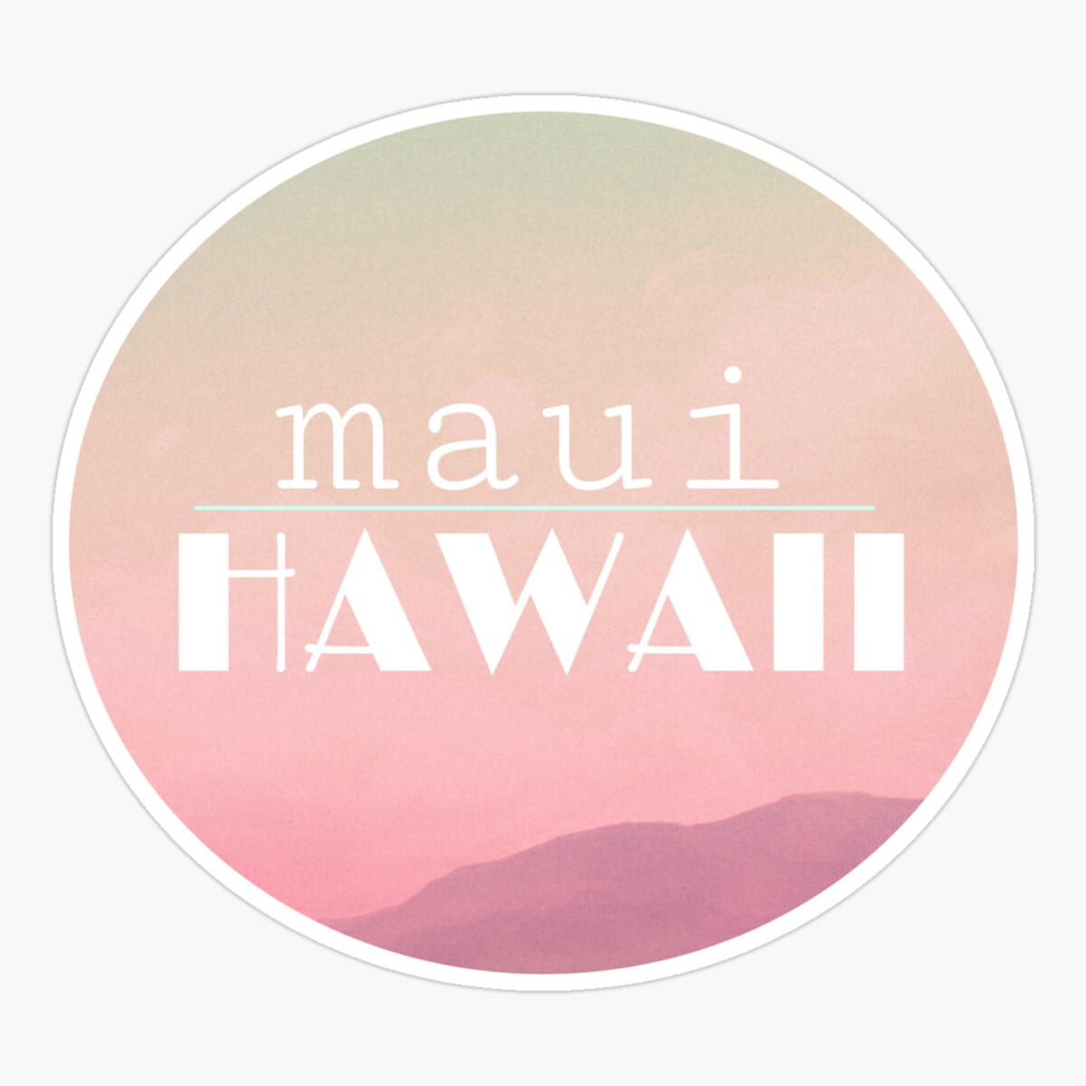 Onim Maui Hawaii Sticker, Phone Decal Water Bottle Stickers Car Decals ...