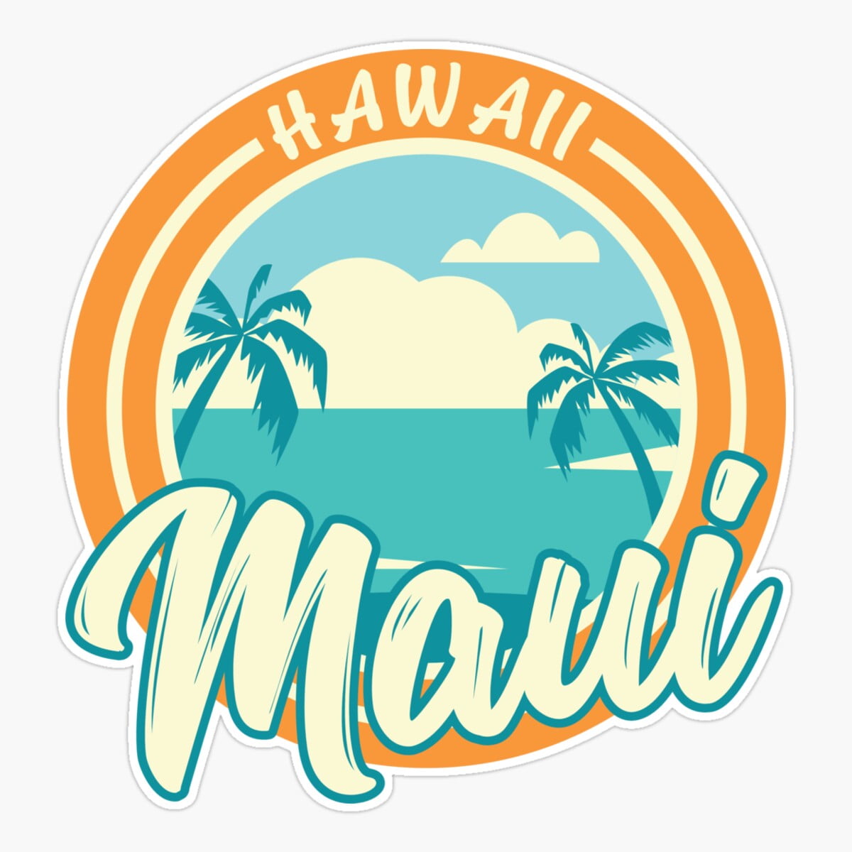 Onim Maui Hawaii Sticker, Phone Decal Water Bottle Stickers Car Decals ...