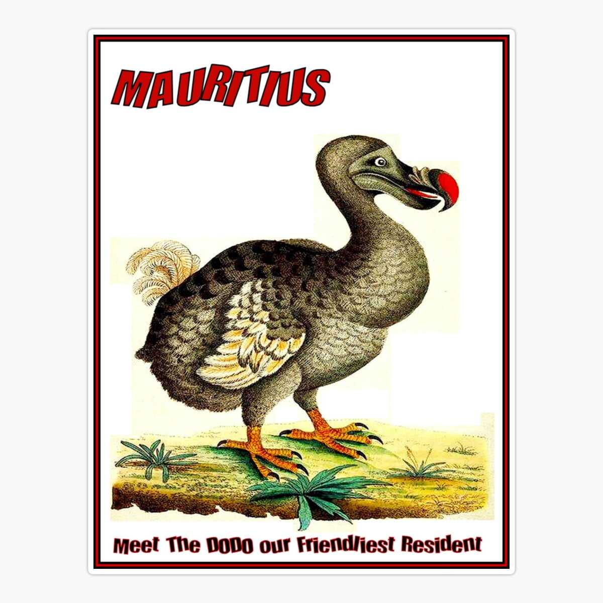 Onim Mauritius : Tourism Vintage Extinct Dodo Bird Advertising Print ...