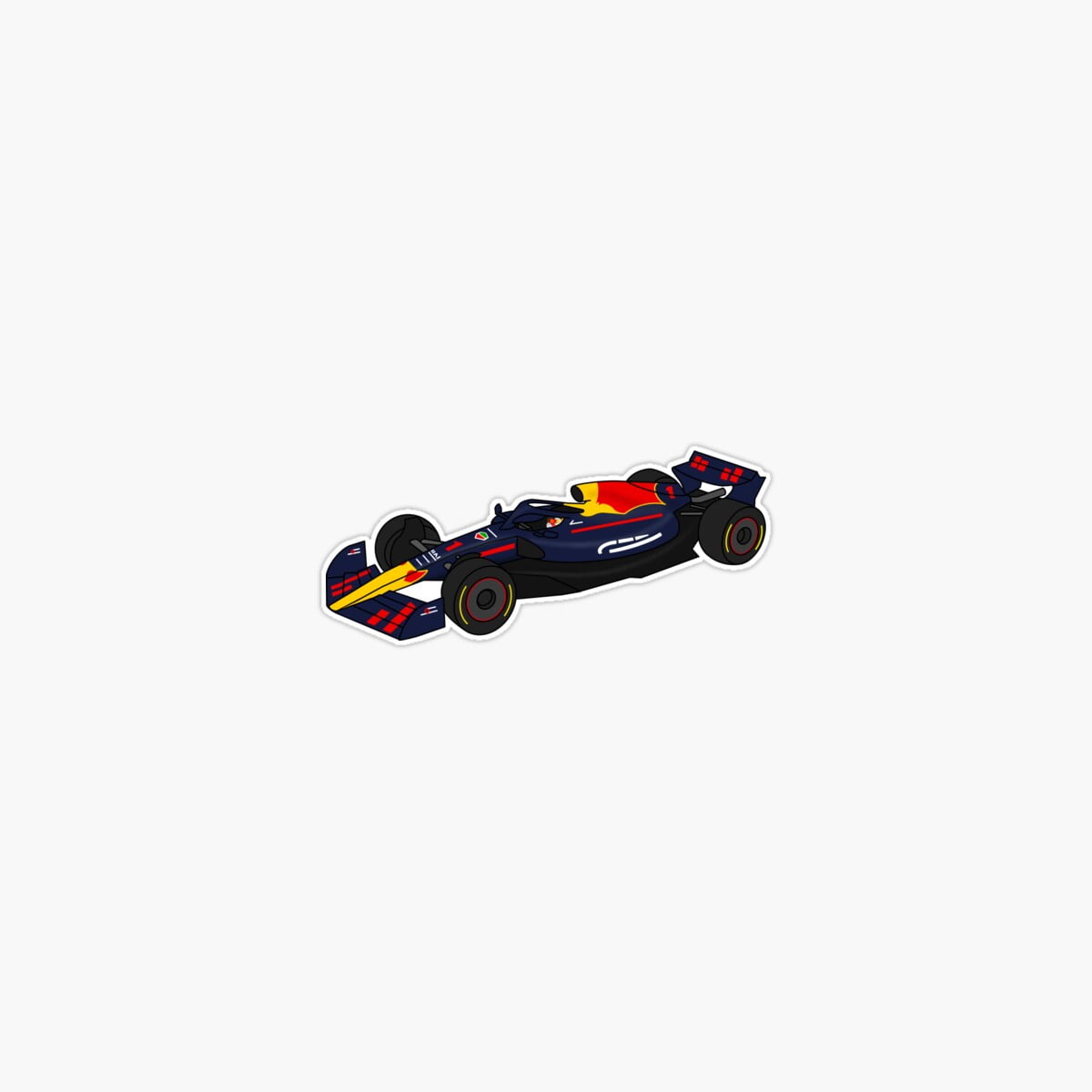 Onim Max Verstappen #1 Redbull Formula One Race Car Sticker, Phone ...