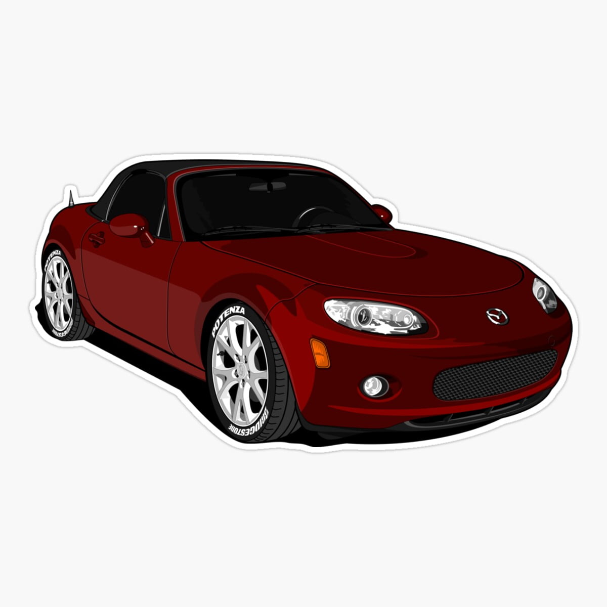 Onim Mazda Miata Nc Sticker, Phone Decal Water Bottle Stickers Car ...