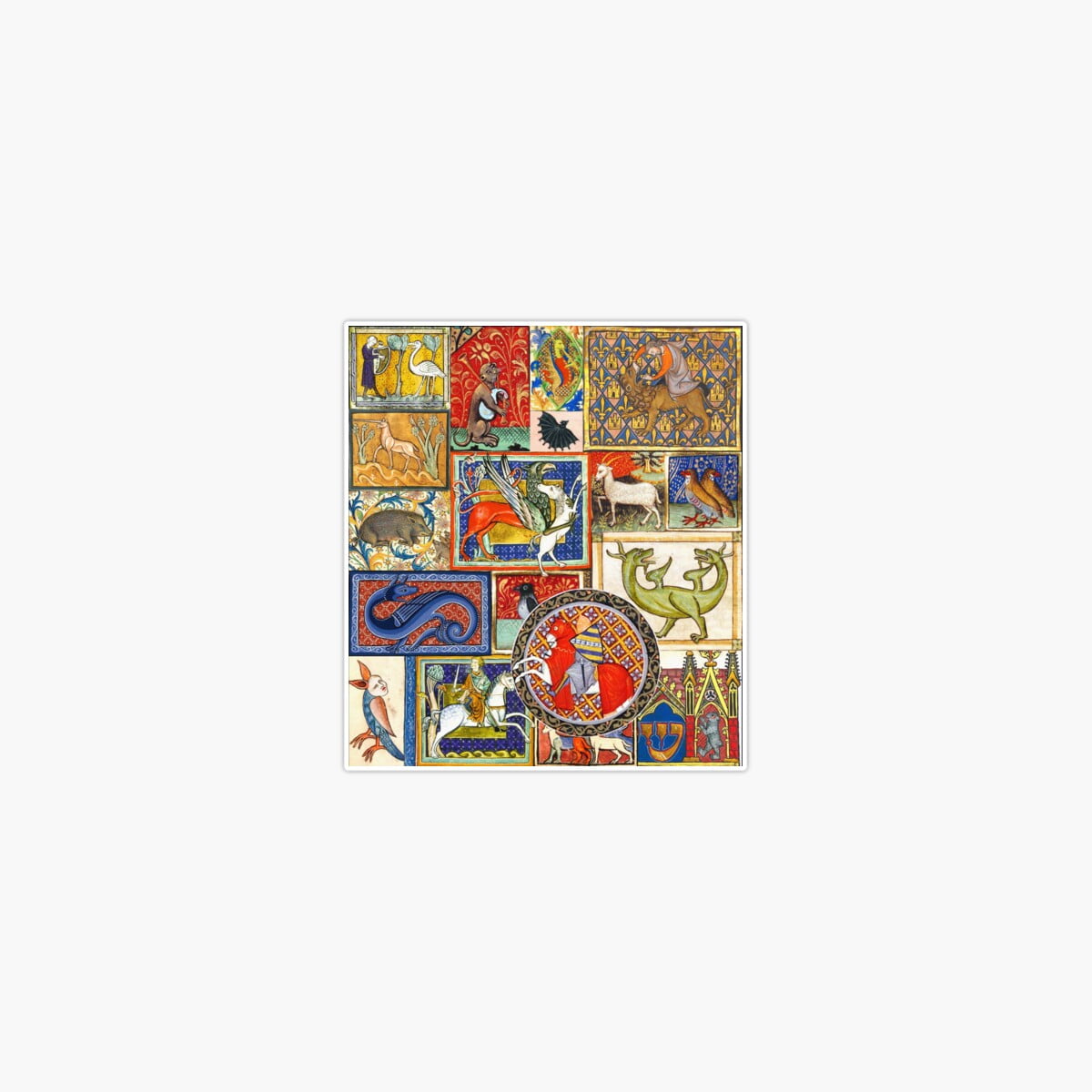 Onim Medieval Beasts Sticker, Phone Decal Water Bottle Stickers Car ...