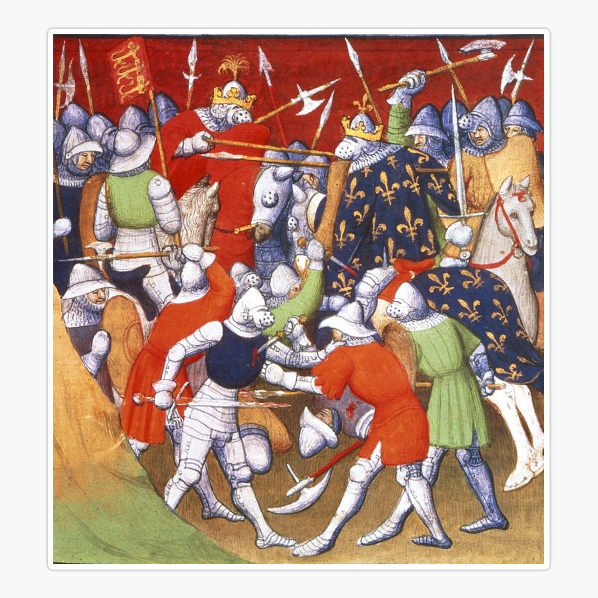 Onim Medieval Knights - Vintage Art Sticker, Phone Decal Water Bottle ...