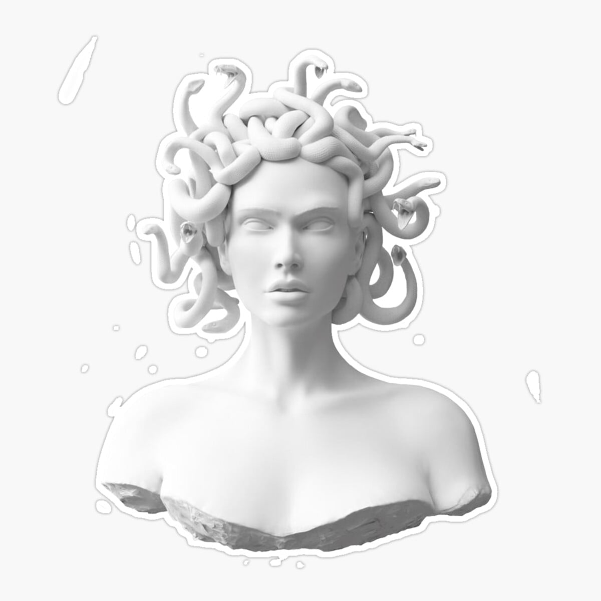 Onim Medusa Statue Sticker, Phone Decal Water Bottle Stickers Car Decals, Funny Birthday Gift ...