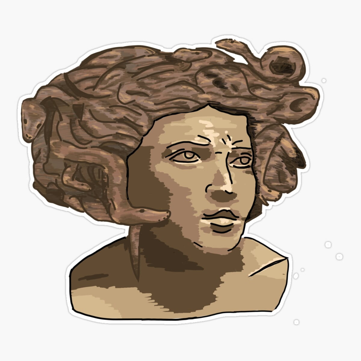 Onim Medusa Sticker, Phone Decal Water Bottle Stickers Car Decals ...