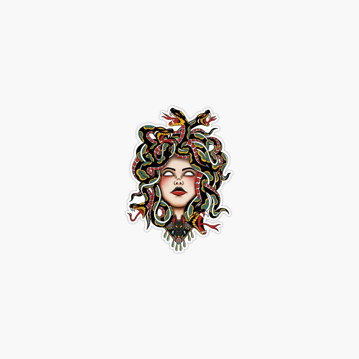 Onim Medusa Old School Sticker, Phone Decal Water Bottle Stickers Car Decals, Funny Birthday ...