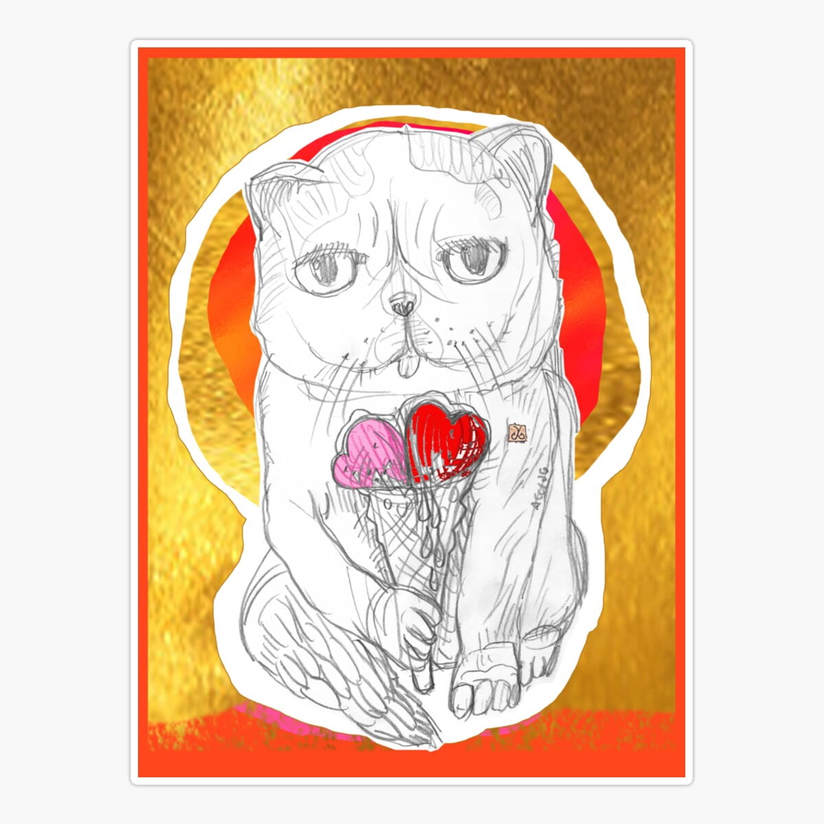 Onim Meeko Eating A Cookie Sticker, Phone Decal Water Bottle Stickers ...