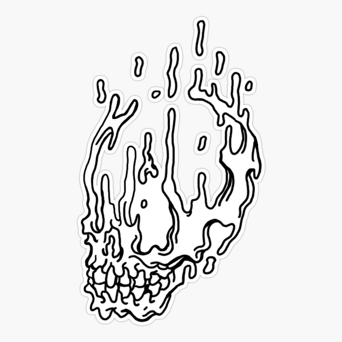 Onim Melting Skull Vinyl Decal Sticker, Phone Decal Water Bottle ...