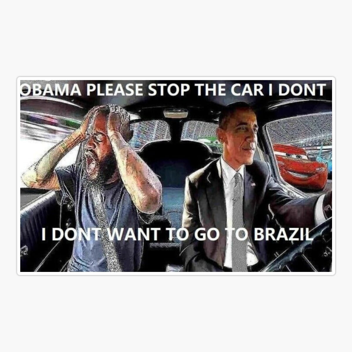 Onim Meme Obama Sticker, Phone Decal Water Bottle Stickers Car Decals ...