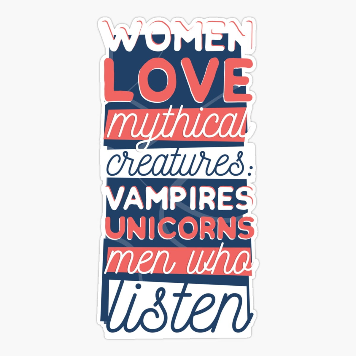 Onim Men Who Listen Sticker, Phone Decal Water Bottle Stickers Car ...