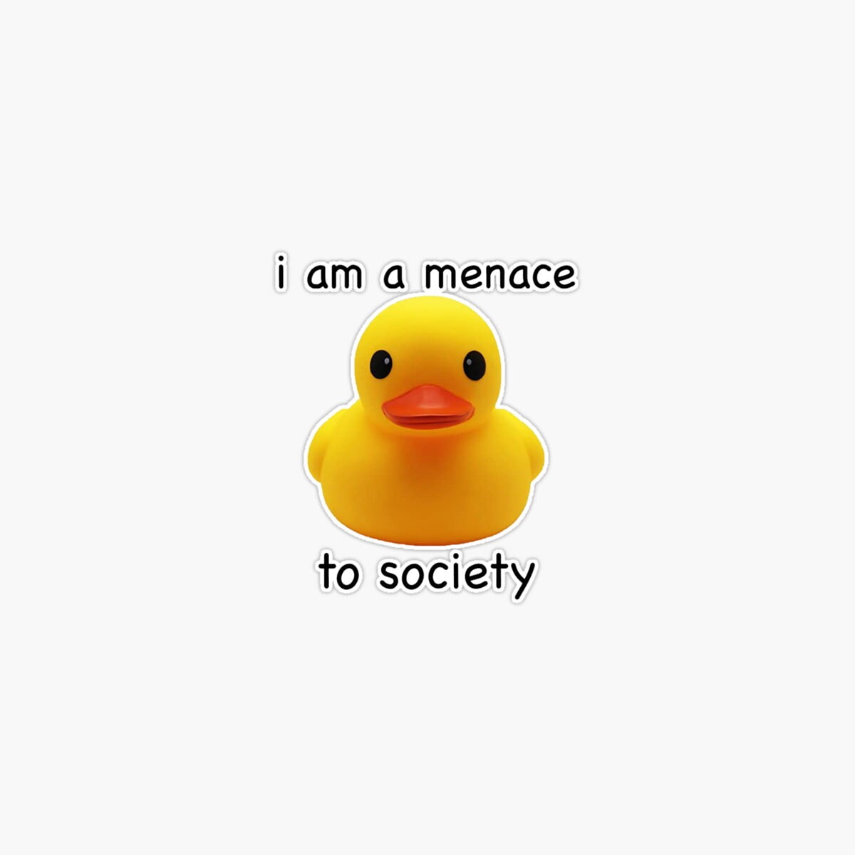 Onim Menace To Society Rubber Duck Sticker, Phone Decal Water Bottle ...