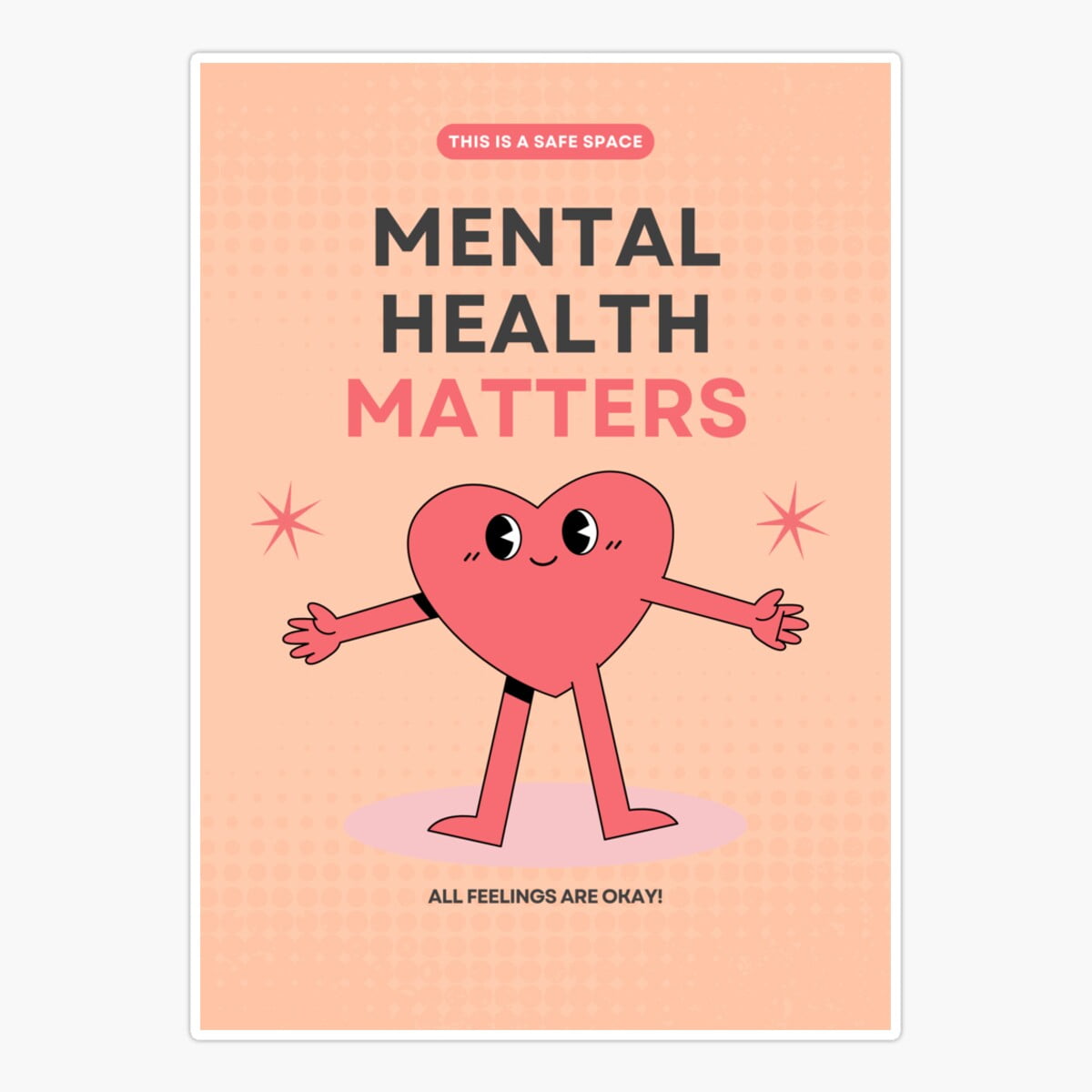 Onim Mental Health Matters (All Feelings Are Okay!) Sticker, Phone ...
