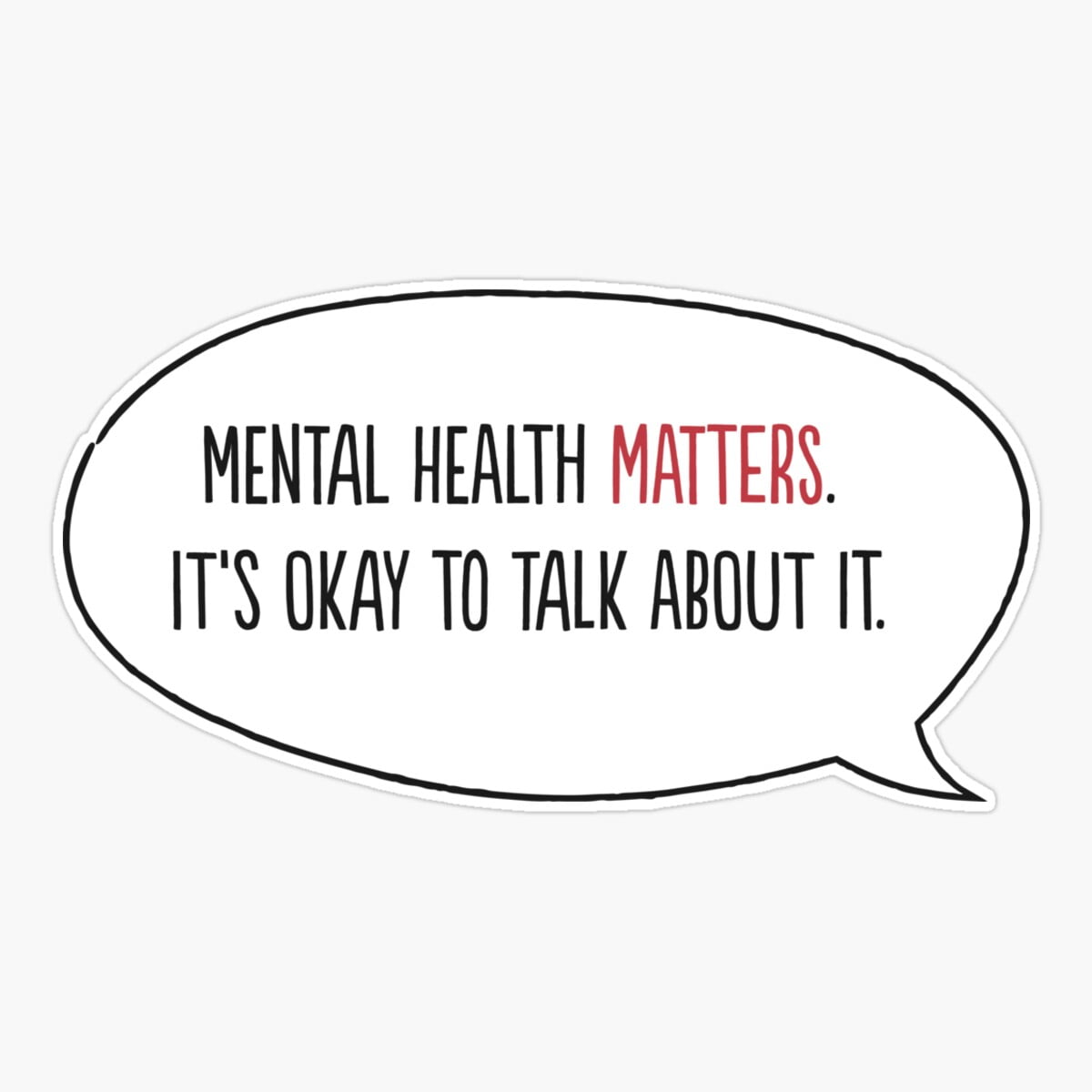 Onim Mental Health Matters. It'S Okay To Talk About It. Sticker, Phone ...