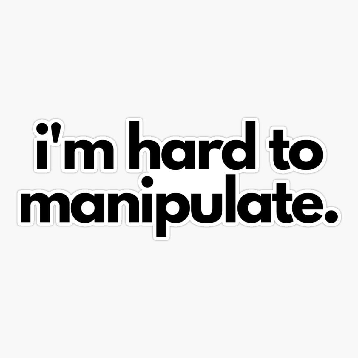 Onim Mental Manipulation White Lie Party Quote Sticker, Phone Decal ...