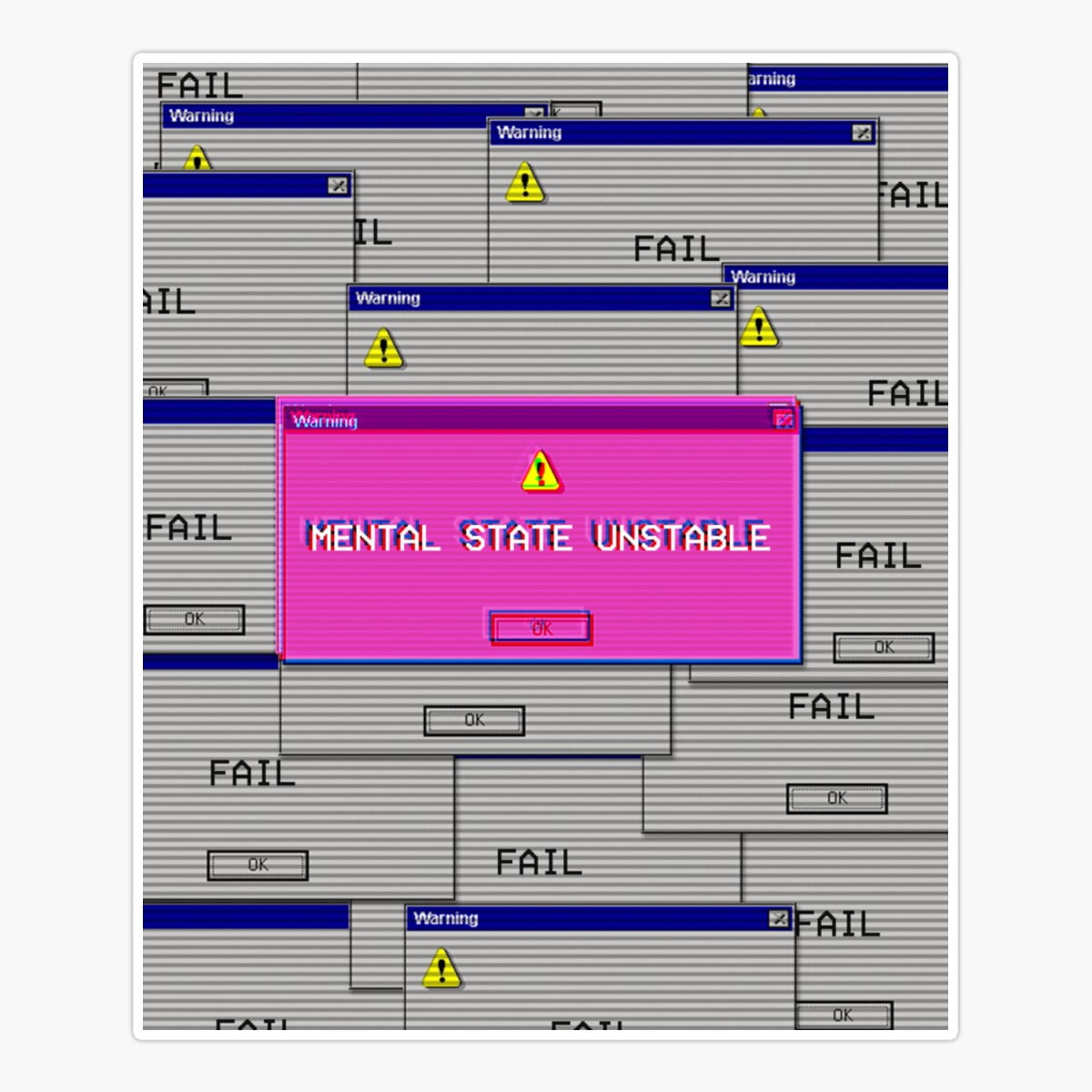Onim Mental State Unstable Aesthetic Vaporwave Fail Error Message ...